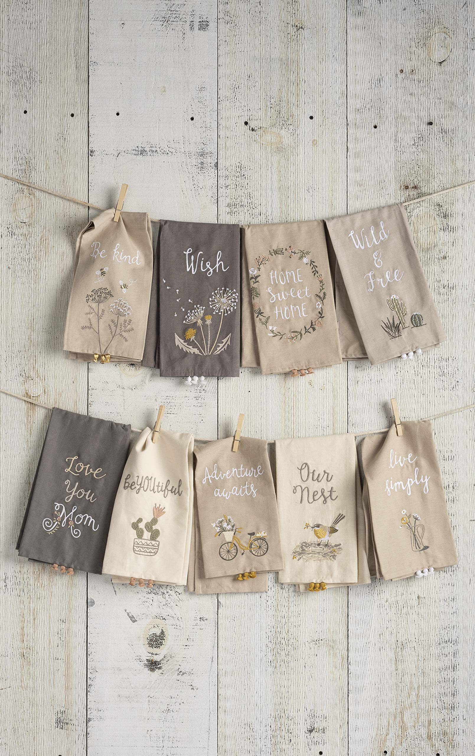 Primitives by Kathy Cathy Heck Studios Embroidered Dish Towel, Home Sweet Home