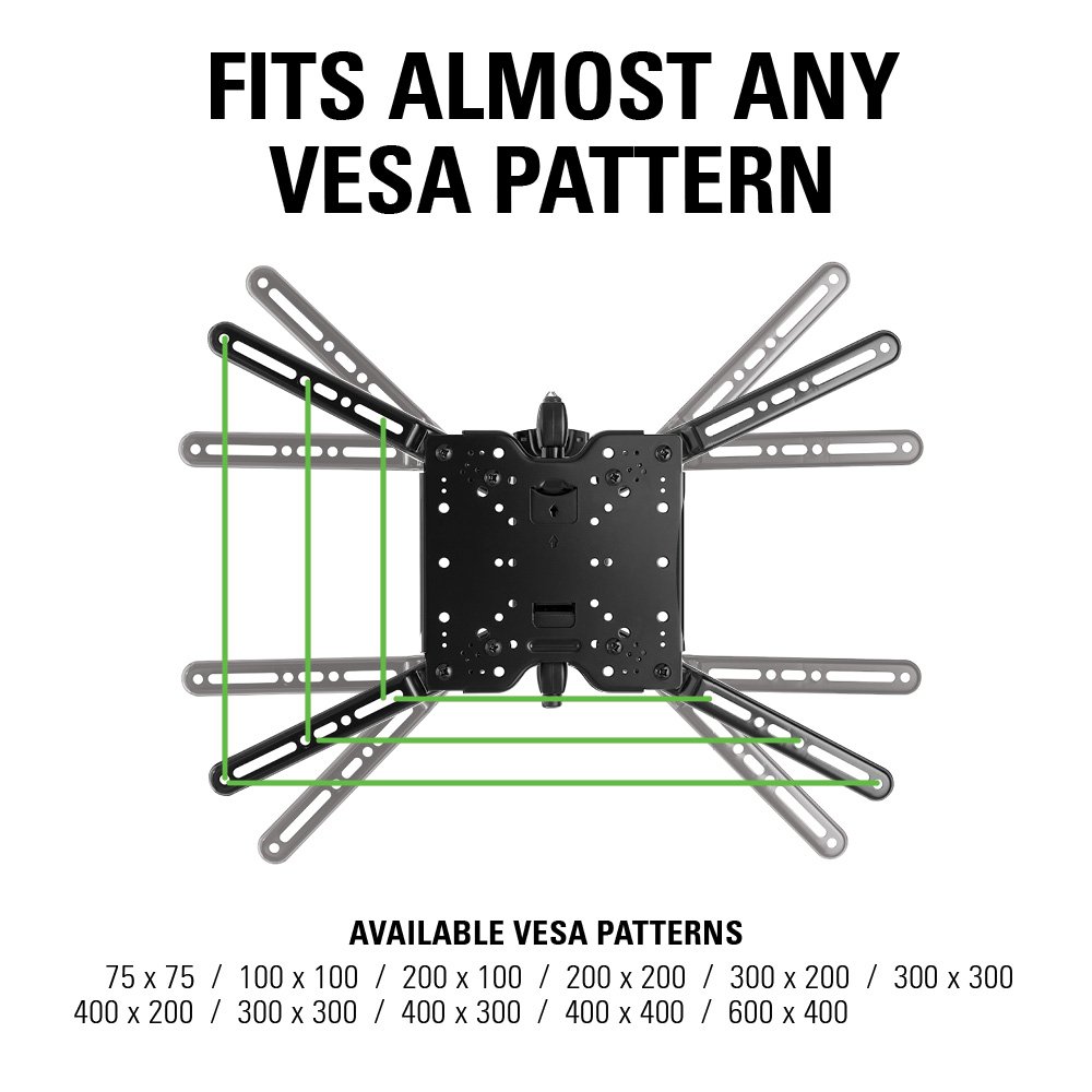 Made for Amazon Full-Motion TV Wall Mount for 32 to 80 TV