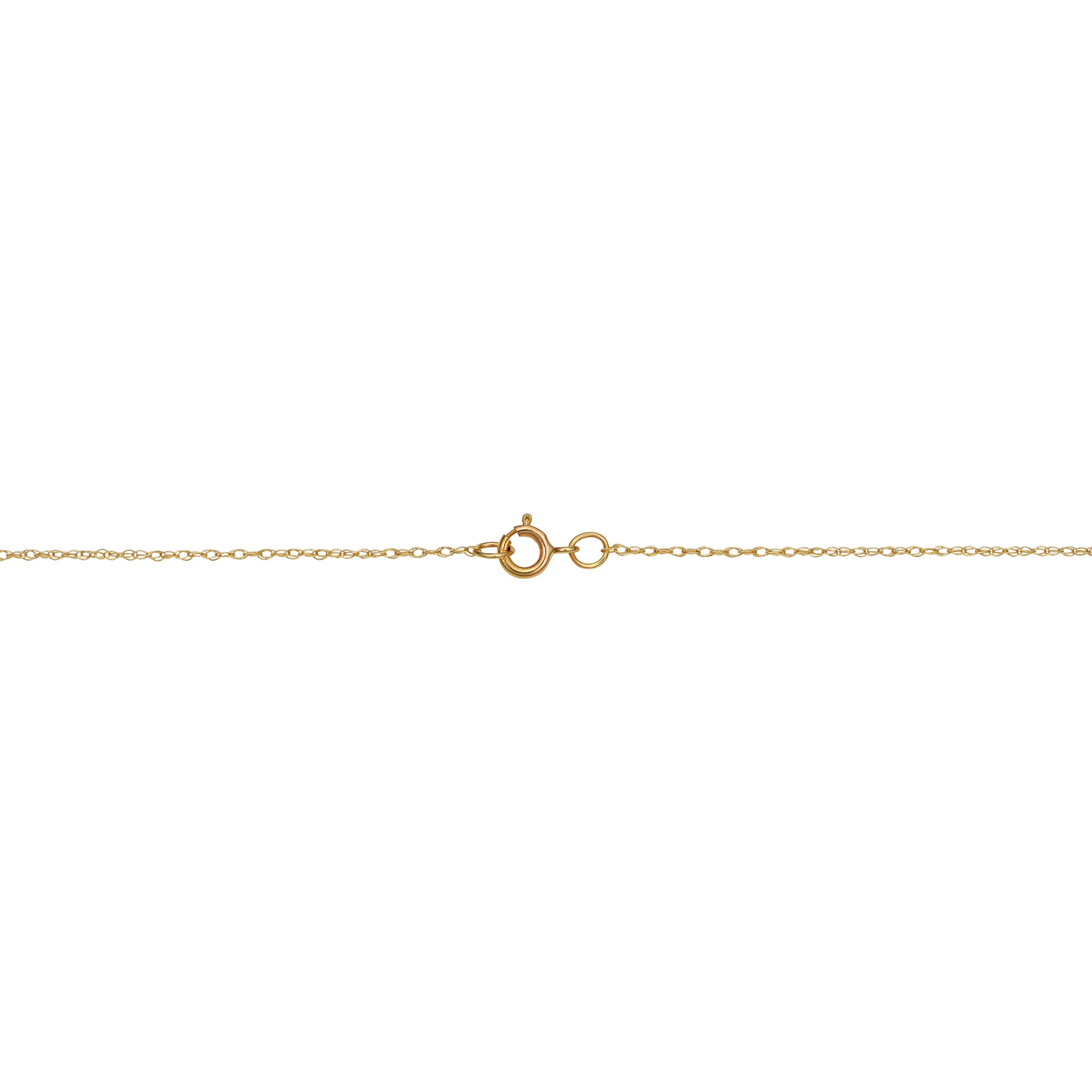 Kooljewelry 10k Yellow Gold Rope Chain Pendant Necklace (0.7 mm, 18 inch)