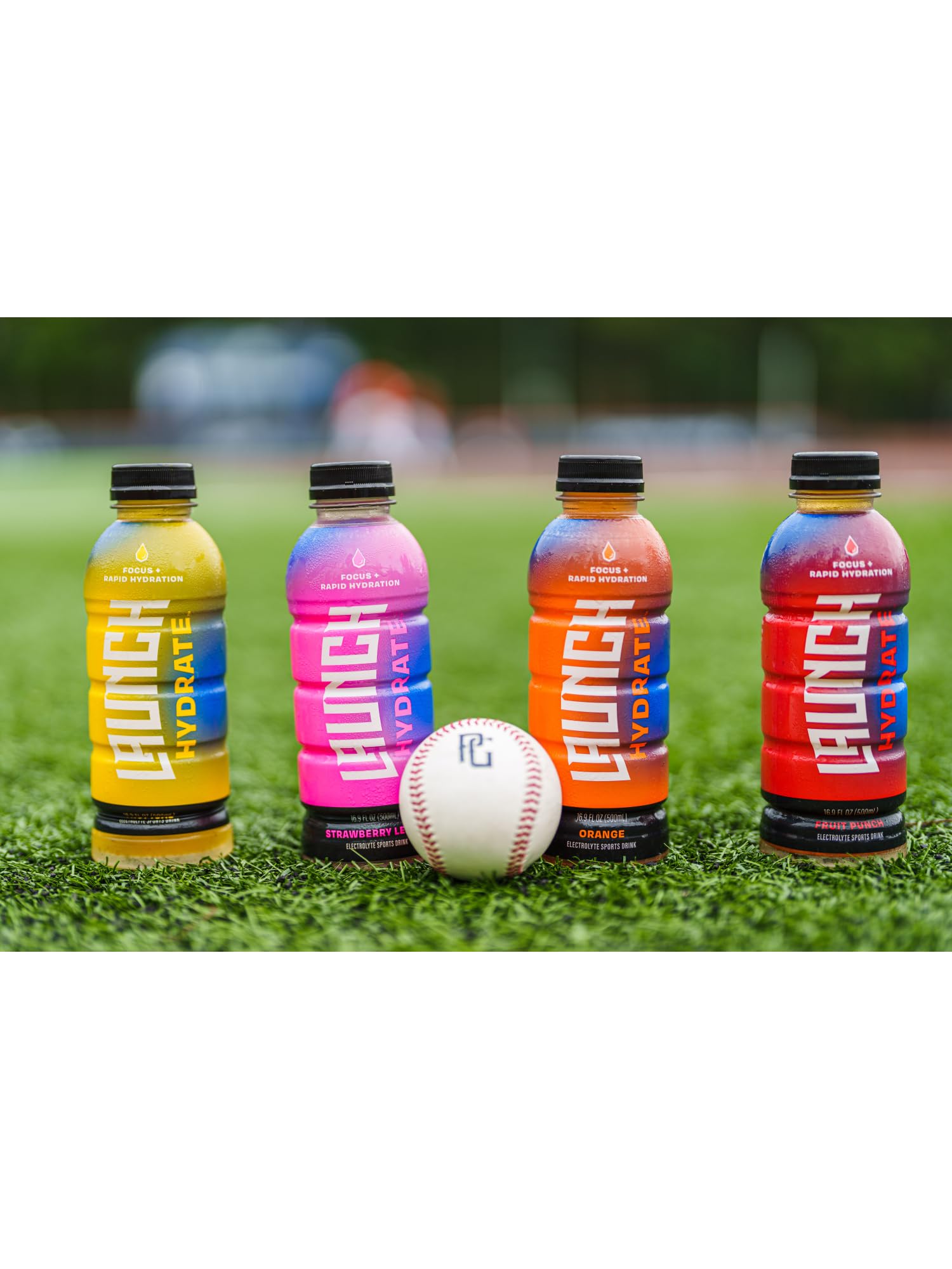 Launch Hydrate Sports Drink, Fruit Punch, 16 Fl Oz, Electrolytes, Vitamins and Minerals Packed, Perfect for Athletes, (Pack of 12)