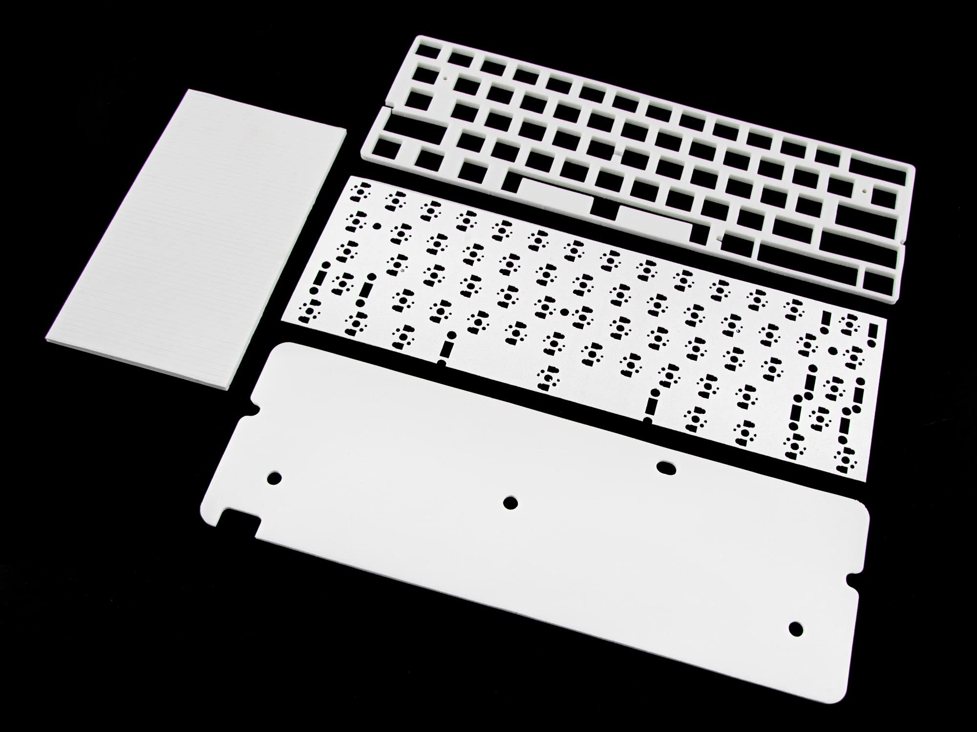 UniCusMech 4 Pieces Set of Silencer Pad Silencer Foam Sound Dampeners Sheet, Compatible with 61 Keys Layout Mechanical Keyboard(Switch Pad, Silencer Pad, Bottom Cotton,Gasket)