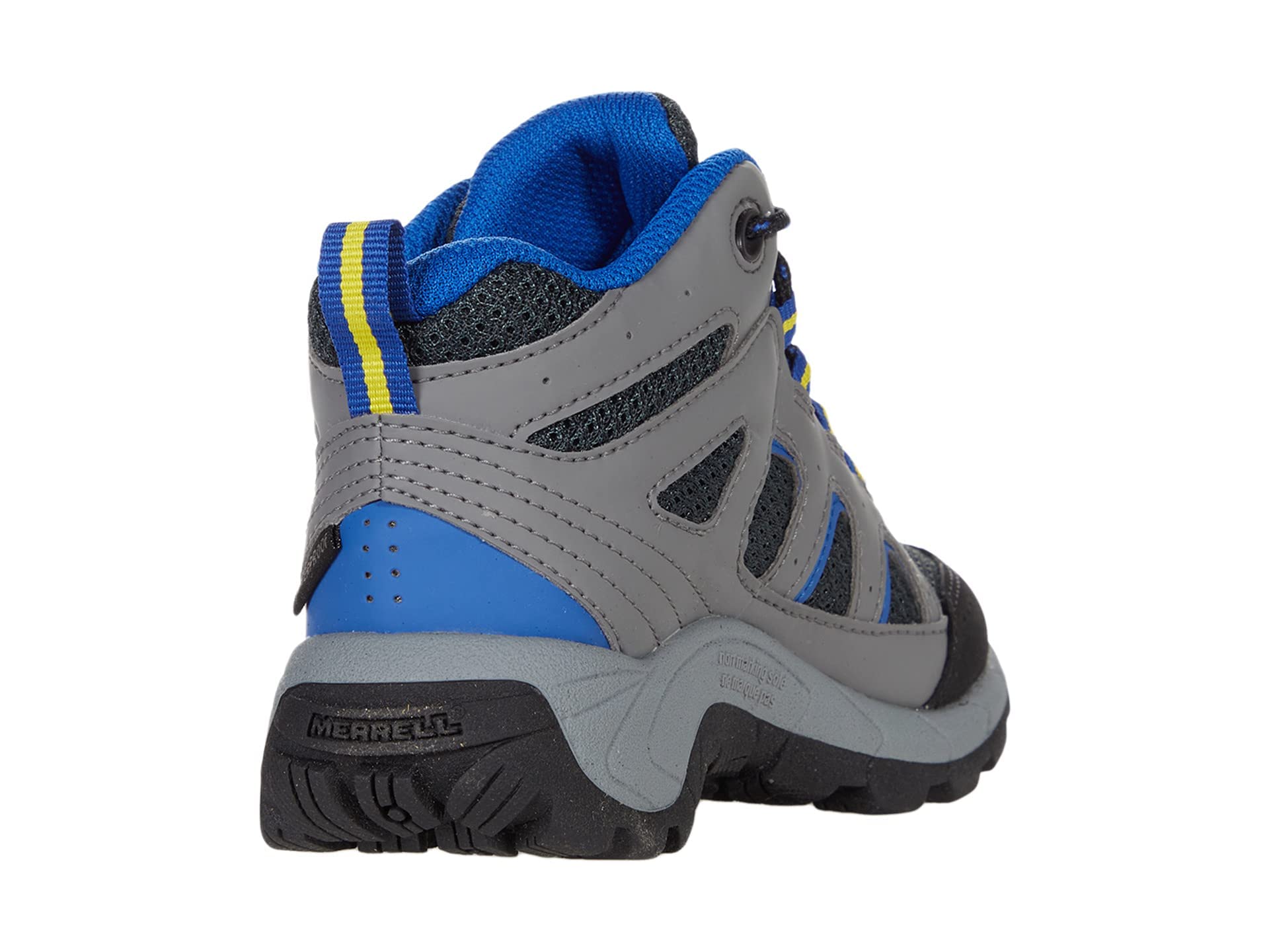 Merrell unisex child Oakcreek Mid Lace Waterproof Hiking Boot, Charcoal, 4.5 Wide Big Kid US