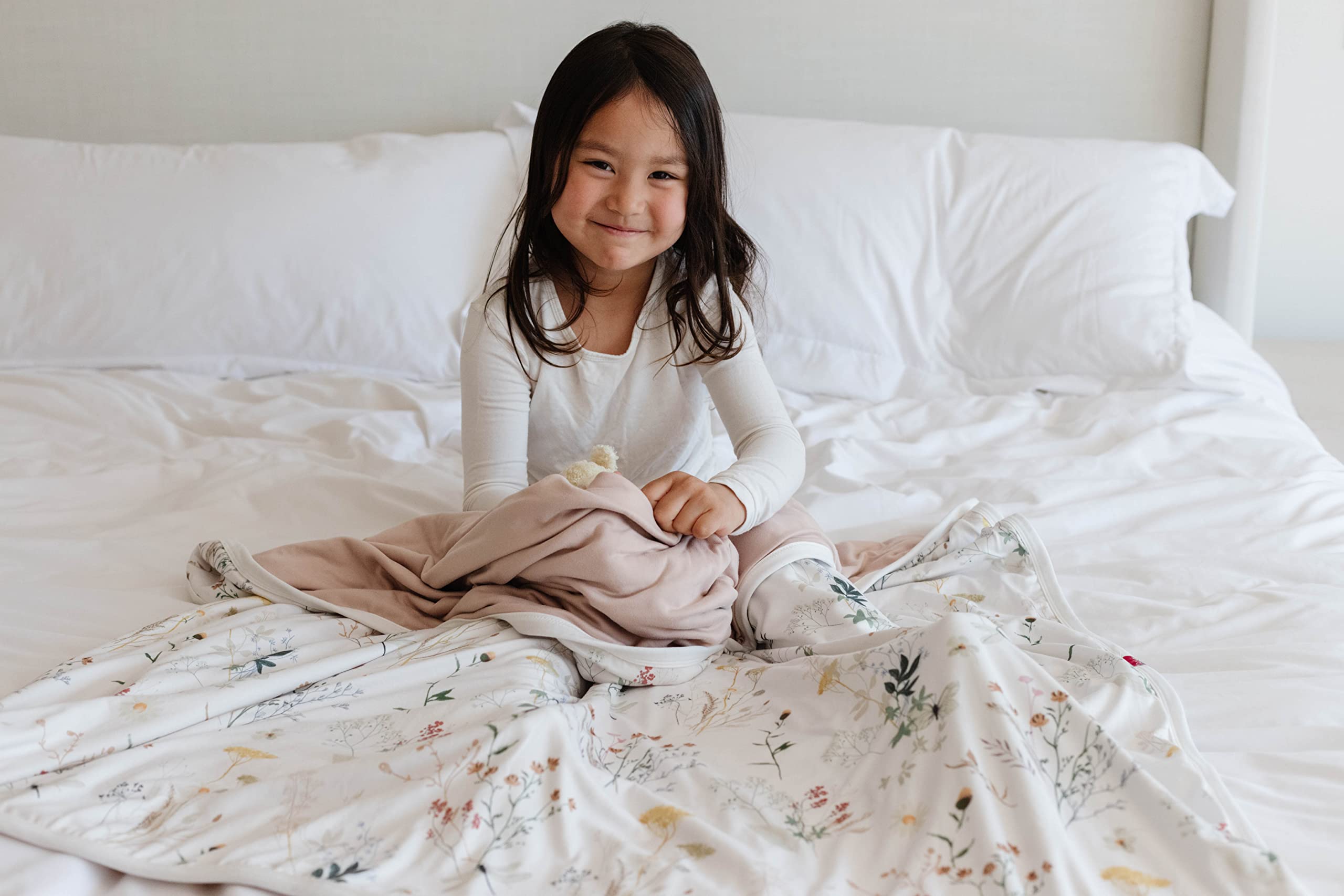 Pobi Baby Premium Baby Blanket, Soft Stretchy Quilt for Babies, Toddlers, Kids (Wildflower)