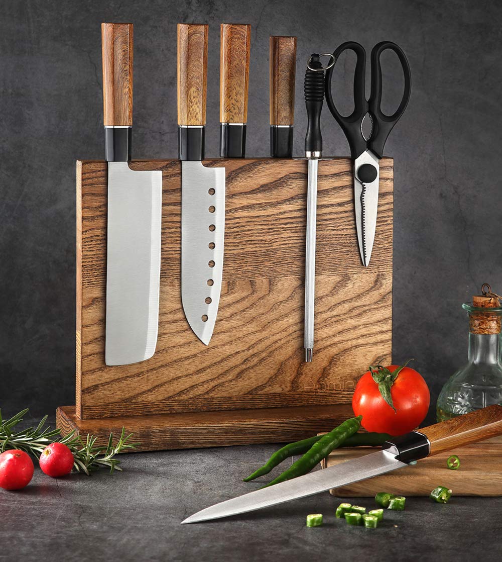 Magnetic Knife Block Holder Rack Magnetic Universal Stands with Strong Enhanced Magnets Strip for Organizing your Kitchen