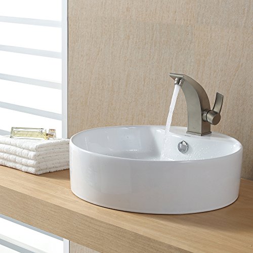 Kraus KEF-14701BN Illusio Single Lever Basin Bathroom Faucet Brushed Nickel