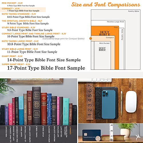KJV Holy Bible, Compact Faux Leather Red Letter Edition - Ribbon Marker, King James Version, Saddle Tan