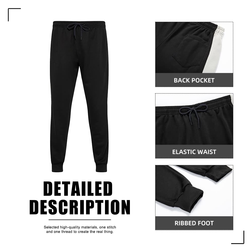 MANLUODANNI Men's Tracksuit Athletic Full Zip Casual Sports Jogging Gym Sweatsuit, 77Black-XL