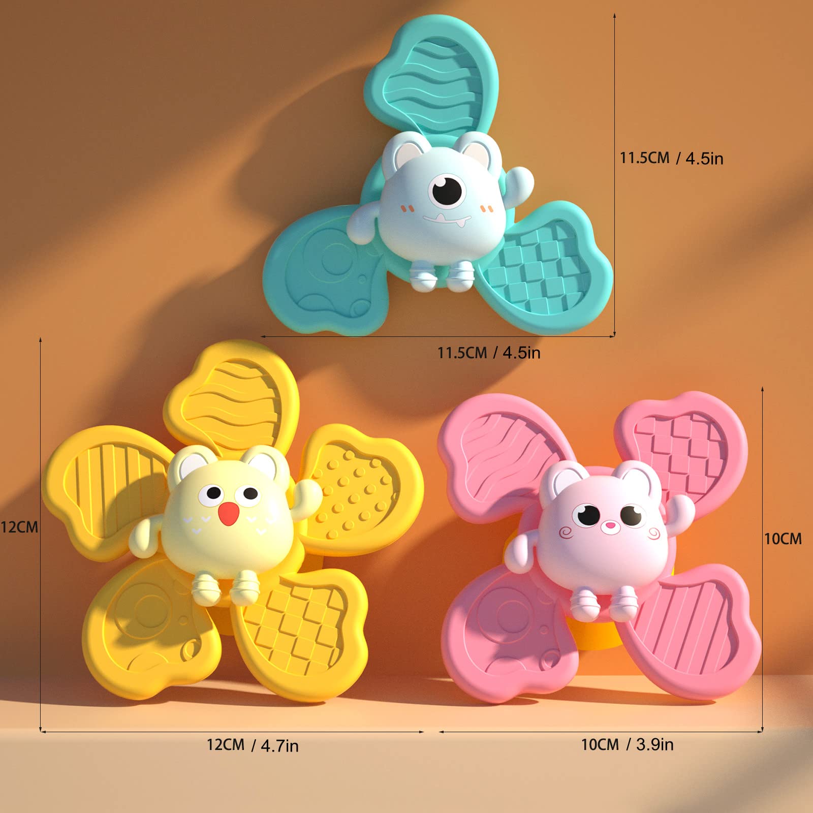 SITIEPA Suction Cup Spinner Toys Simple Fidget Toy Stress Relief Sensory Spinning Toys for Toddler…
