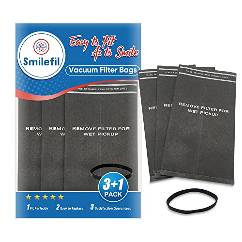 S SMILEFIL 9-38737 Dust Cloth Filter Bag for Most Craftsman 2 to 2.5 Gallon Shop Vacuums and Powerhead Bucket Vac (3 Shop Vacuum Bags With 1 Retaining Band)