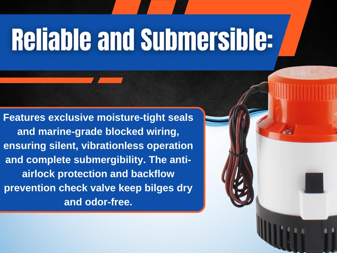 Seaflo 4700 GPH 24v Heavy Duty Electric Bilge Pump (4700gph 24v)