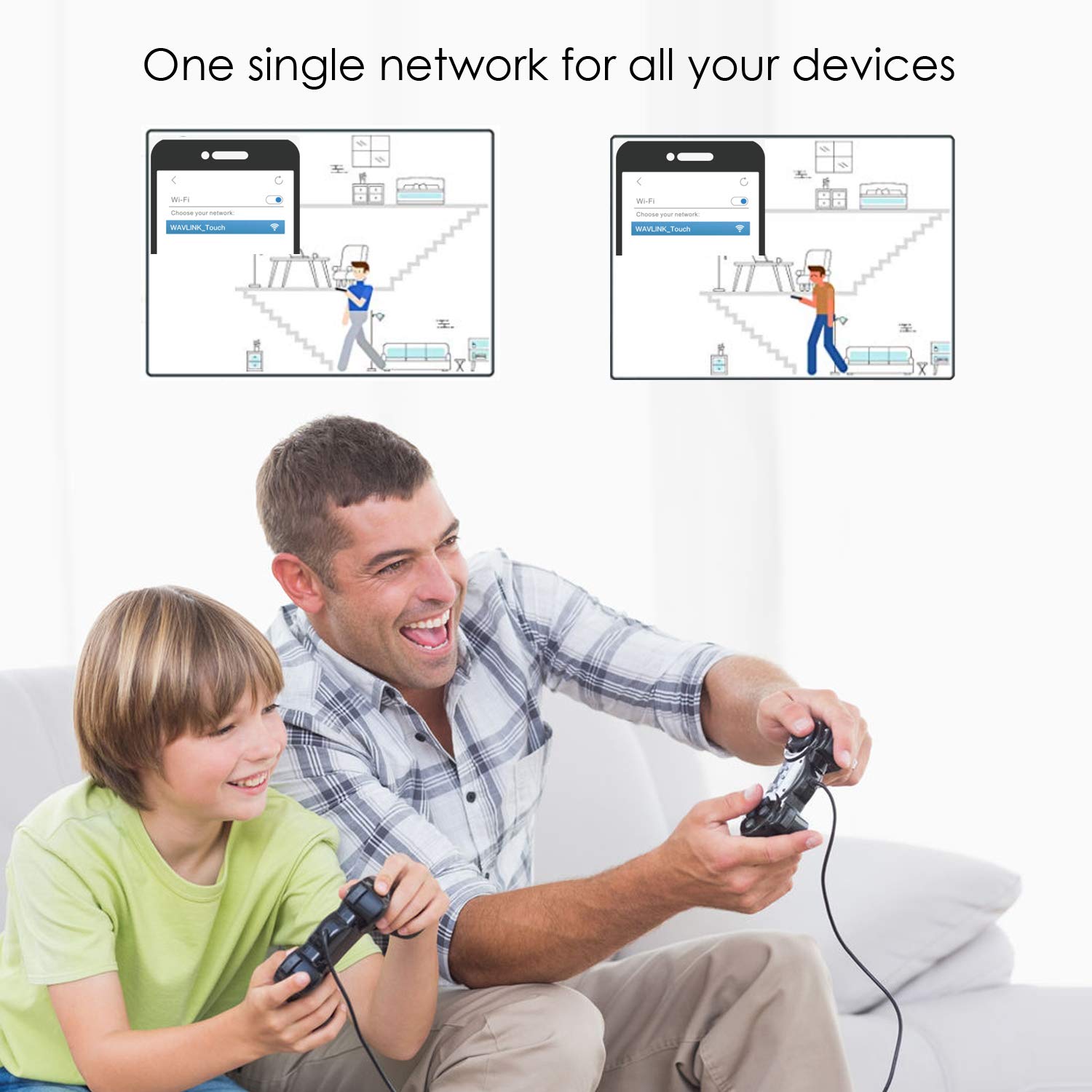 WAVLINK Mesh WiFi System Tri-Band WiFi Router Covers Up to 5,000 sq.ft, Speed up to 3Gbps, Wavlink Mesh with 6 Ethernet Ports