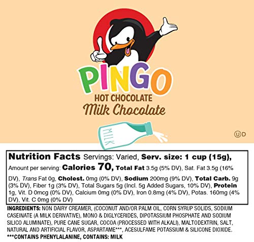 Pingo Hot Cocoa Pods for Keurig K-Cup Brewers, Milk Chocolate 100 Count