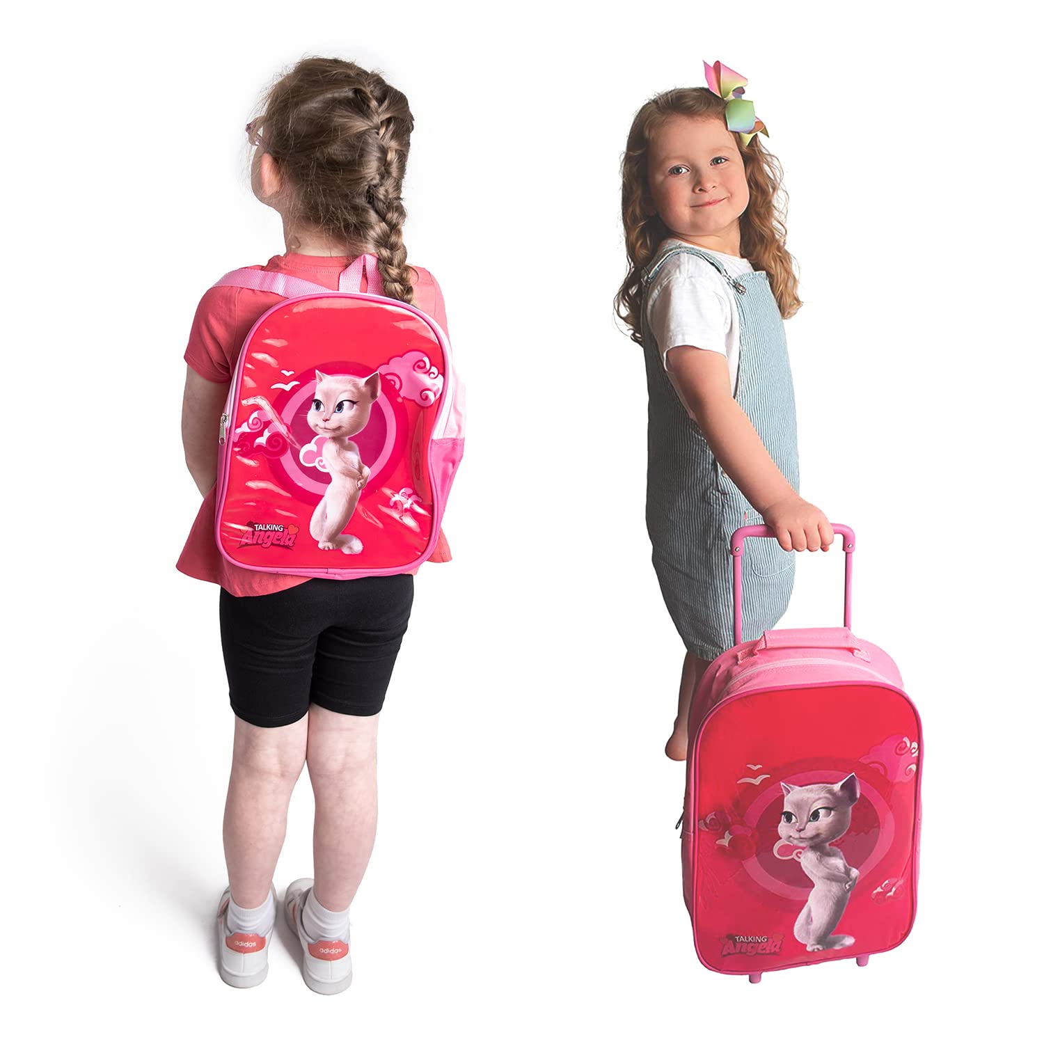 Talking Tom and Friends Ultimate Gift Set - Includes Angela 10 Inch Plush Toy, Stationary Set, Backpack & Roller Case