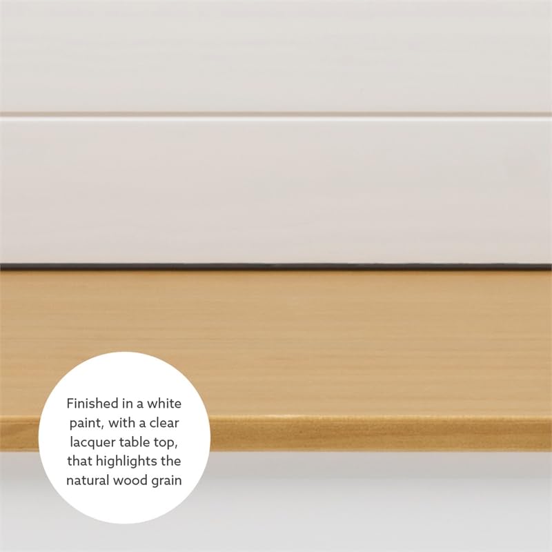 Linon Delk Wood 2 Tone Large Back Rest Bench in Honey and White