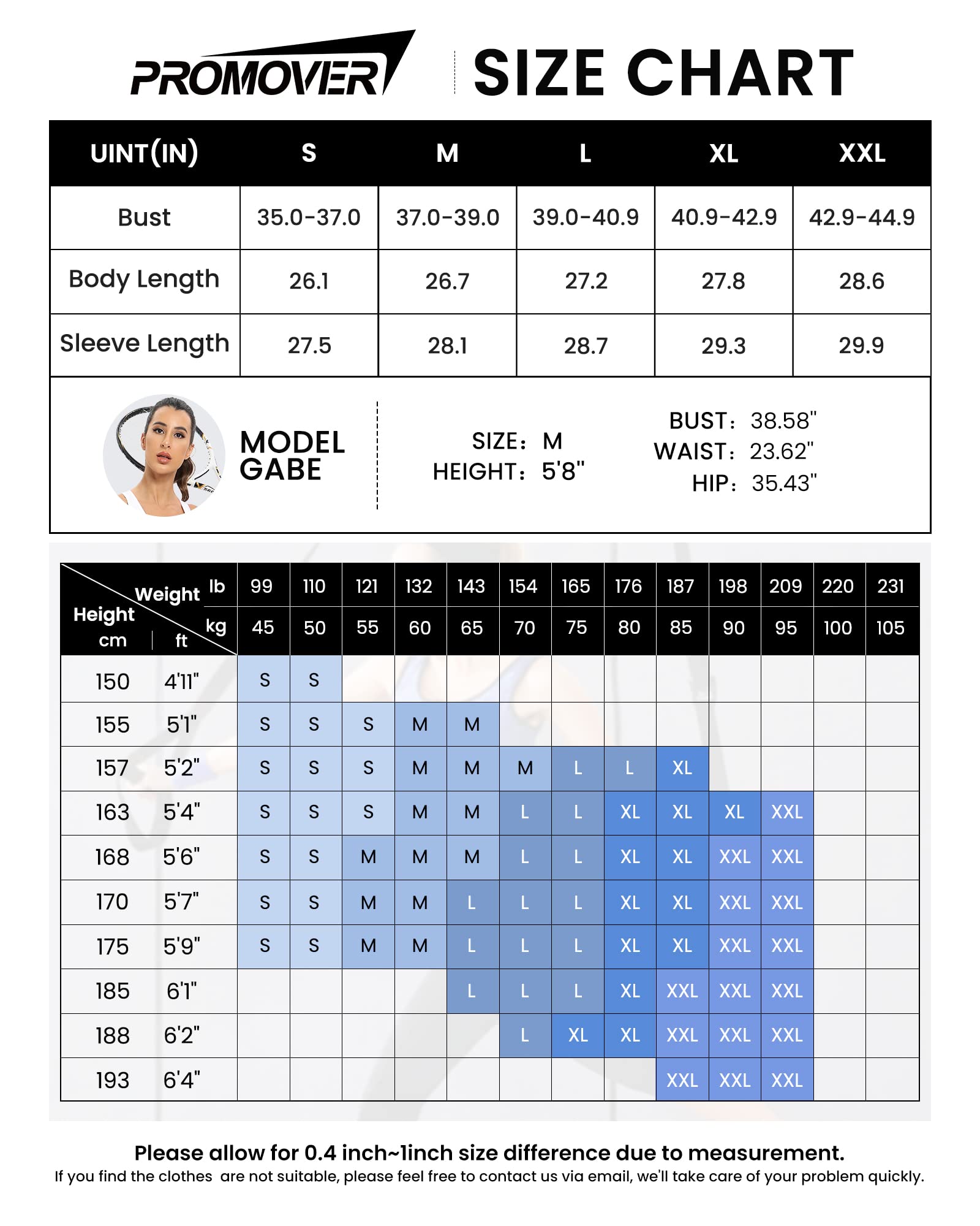 Promover Women's UPF 50+ Long Sleeve UV Workout Shirts Quick Dry Lightweight Hiking Tops Sun Shirts Rashguard(White,S)