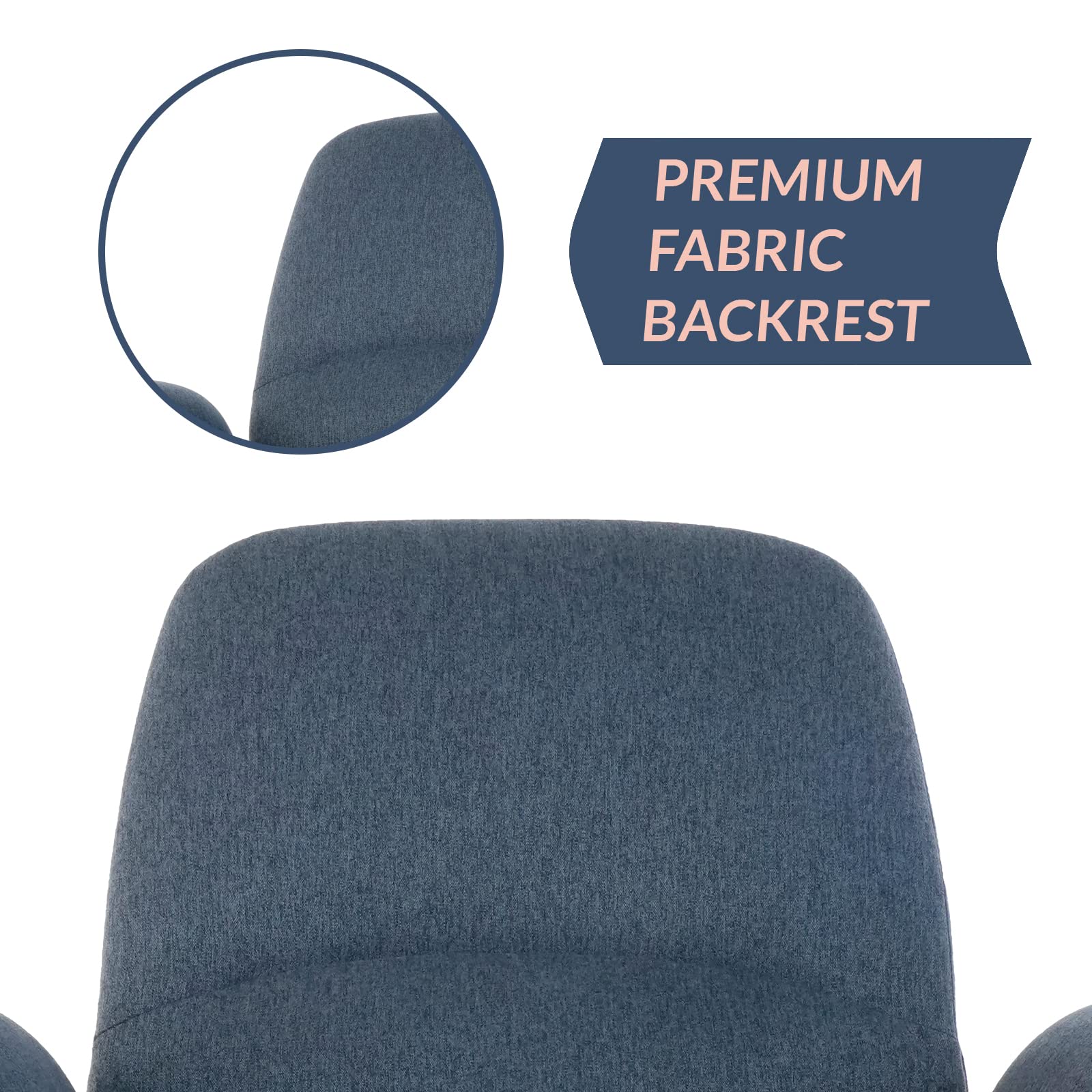 KLASIKA Home Office Chair Swivel Adjustable Rolling Ergonomic Mid Back Desk Chair with Upholstered Armrests Lumbar Support for Bedroom Living Room Studying Set of 2 Grey