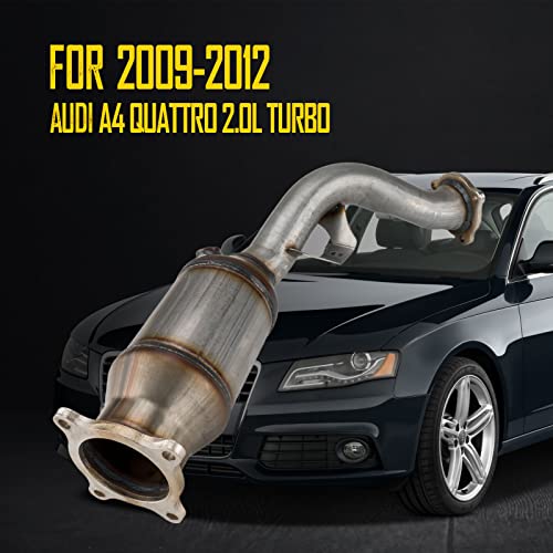 KAX Stainless Steel Catalytic Converter for 2009-2012 A4 Quattro 2.0L, Catalytic Converter Kit Direct-Fit Automotive Replacement Catalytic Converters 16595 (EPA Compliant)