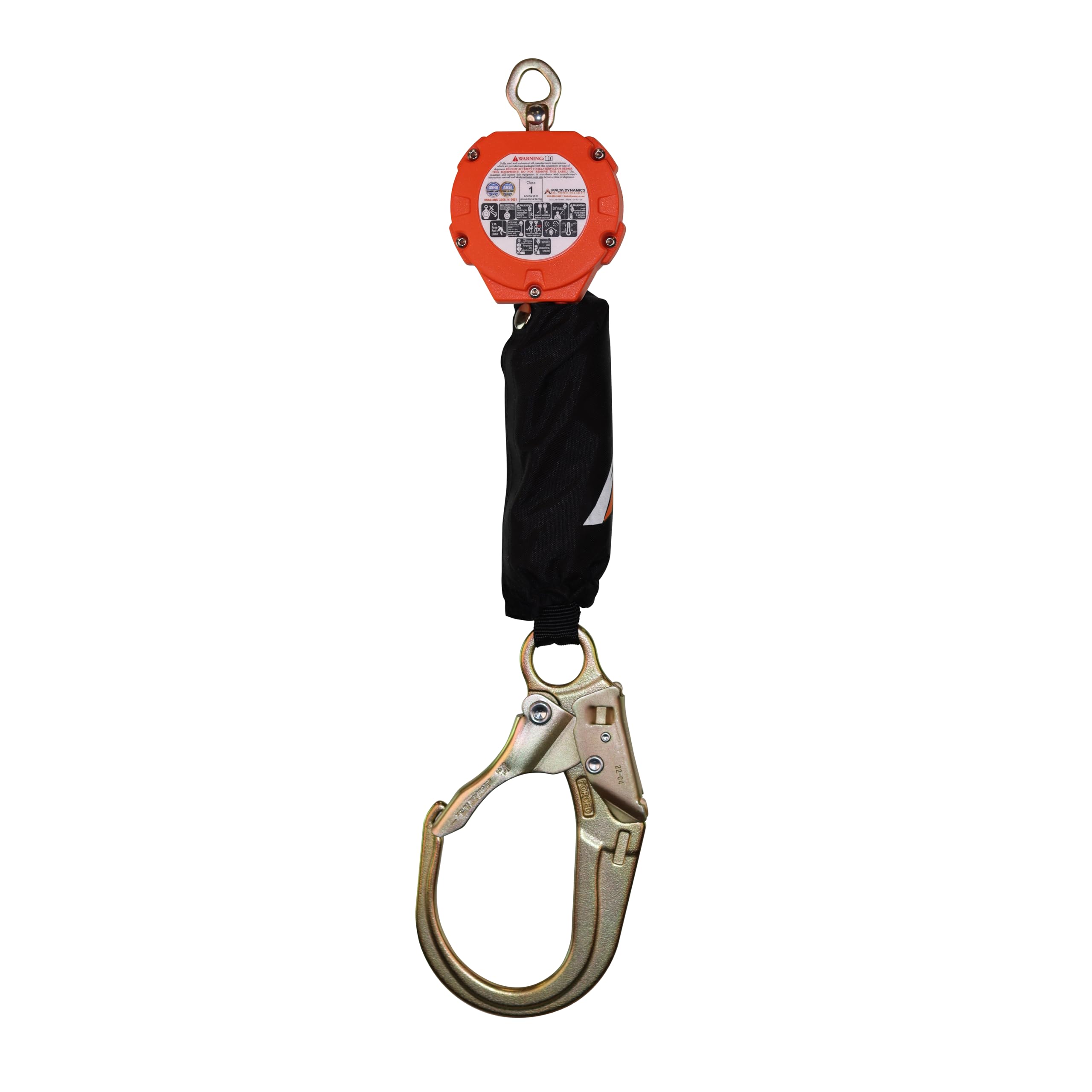 Malta Dynamics Pygmy Hog 11' Web Self Retracting Lifeline, YoYo Cable with Rebar Hook, Fall Protection Retractable Safety Harness Lanyard - OSHA/ANSI Compliant