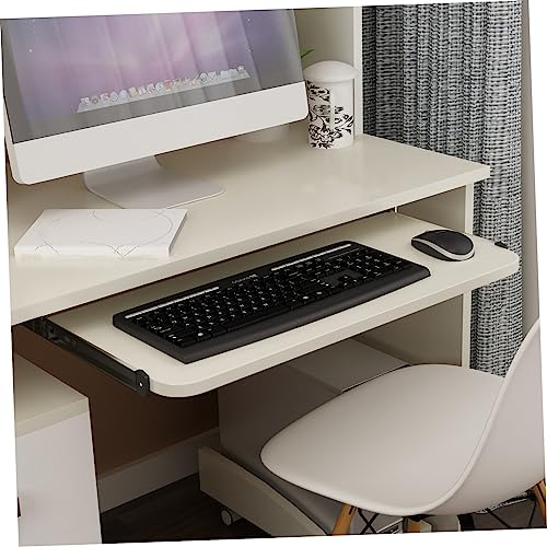 Tofficu 1 Pair Keyboard Rails Plastic Pallet Computer Desk Accessories PC Keyboard Drawer Slides Bearing Keyboard Tray Slide Rail Under Desk Tray Keyboard Rack Computer Drawer Tray Ball