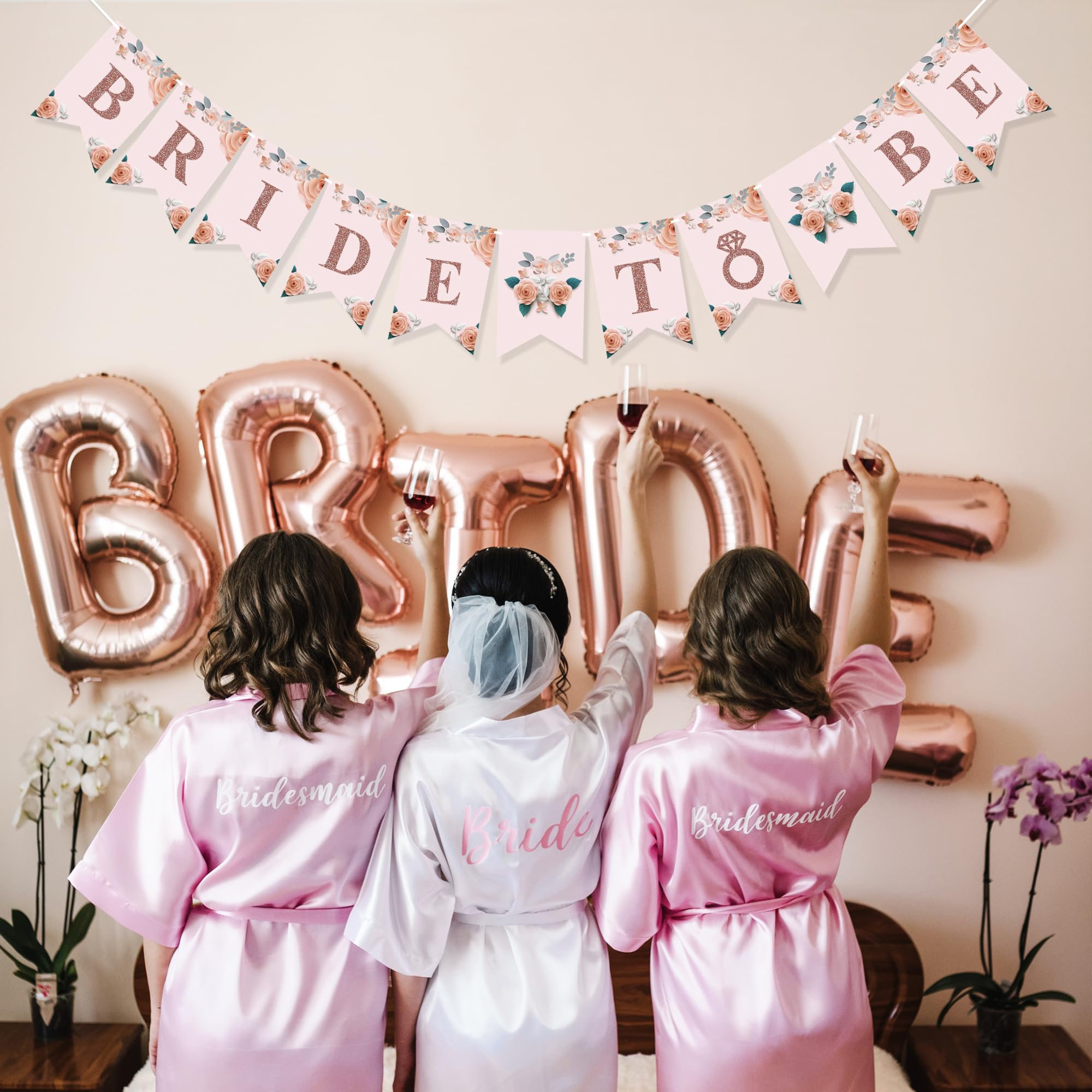 VILIFEVER Pre-Strung Bride to Be Banner for Bachelorette Bridal Shower Decorations, Bride to Be Sign for I Do Engagement Photo Backdrop Wedding Shower Decor