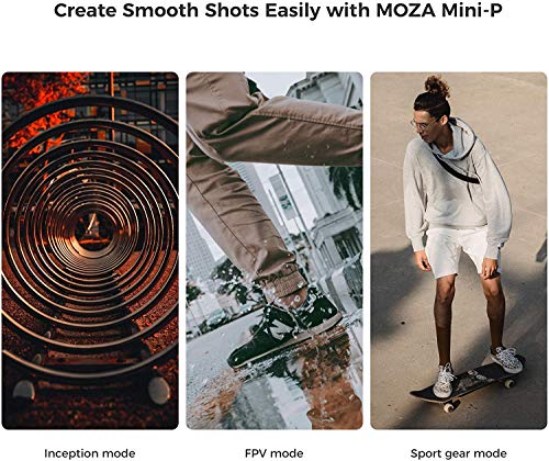 MOZA Mini-P 3 Axis Gimbal Stabilizer Compatible with Smartphone, Mirrorless Camera, Action Cameras with a Maximum Payload of 1.98lbs for Traveling Adventuring Filmmaking Shooting