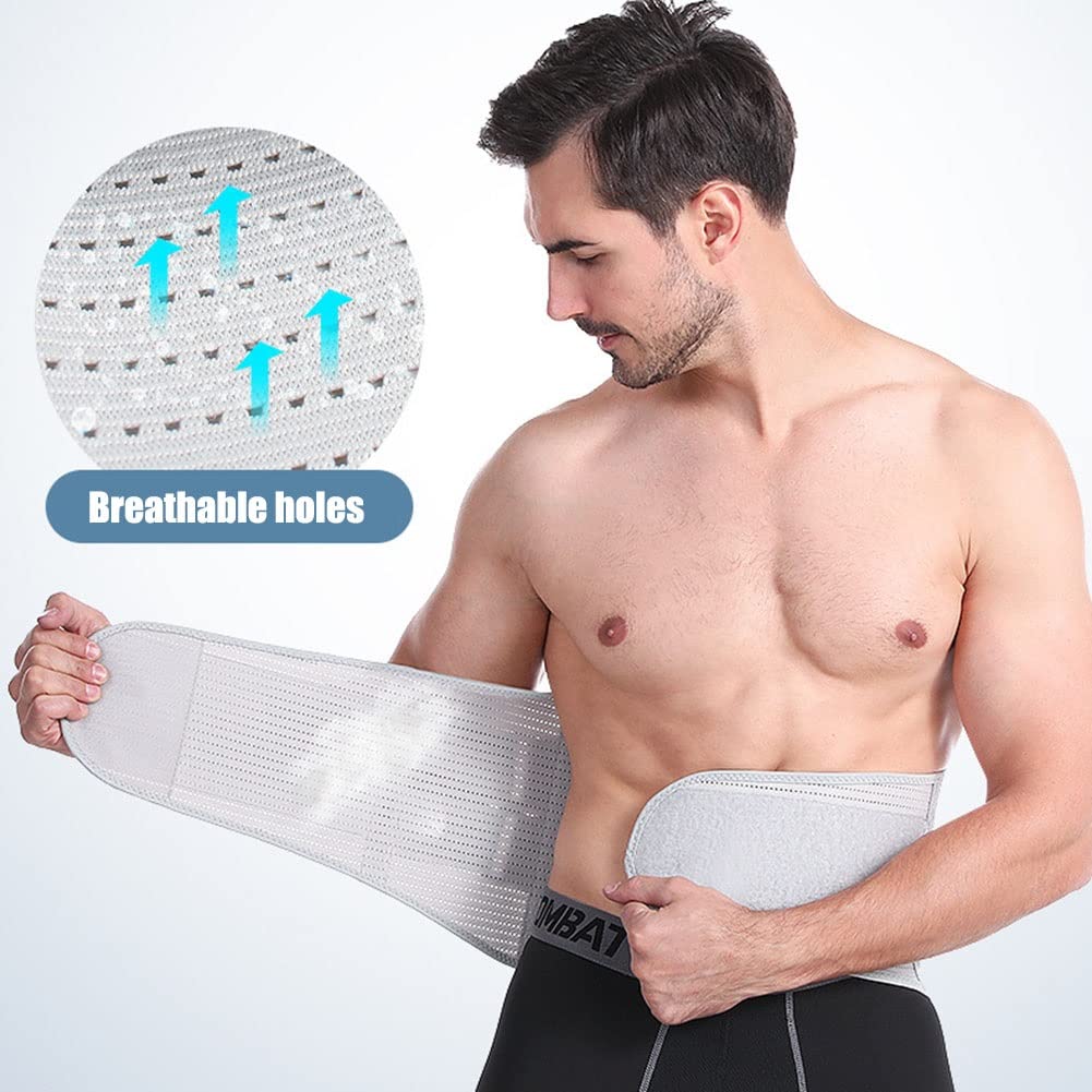 TANGIST Back Brace Pain Relief For Men And Women Adjustable Lumbar Support Belt Breathable For Sciatica Pain Heavy Lifting Waist Support Lower Back Brace Herniated Disc Gray (Size : M/Medium)
