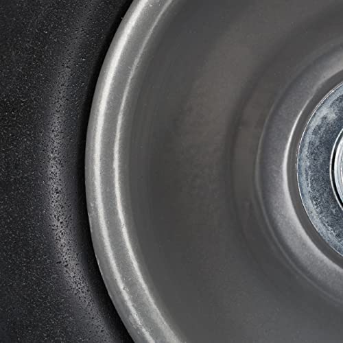 Relaxdays 10026069_957 2 x Hand Truck Tyre, Non-Flat Solid Rubber Wheels, 3.00-4β, 20mm Axle, 150 kg, 260 x 85 mm, Black-Grey