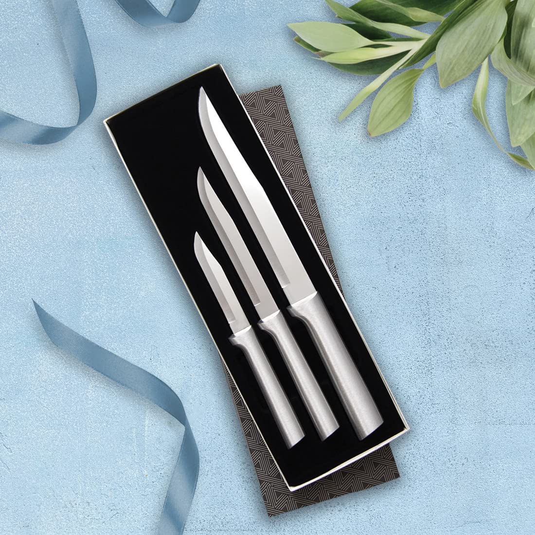 RADA Housewarming Knife Gift Set β 3 Piece Stainless Steel Knives With Knife Sharpener