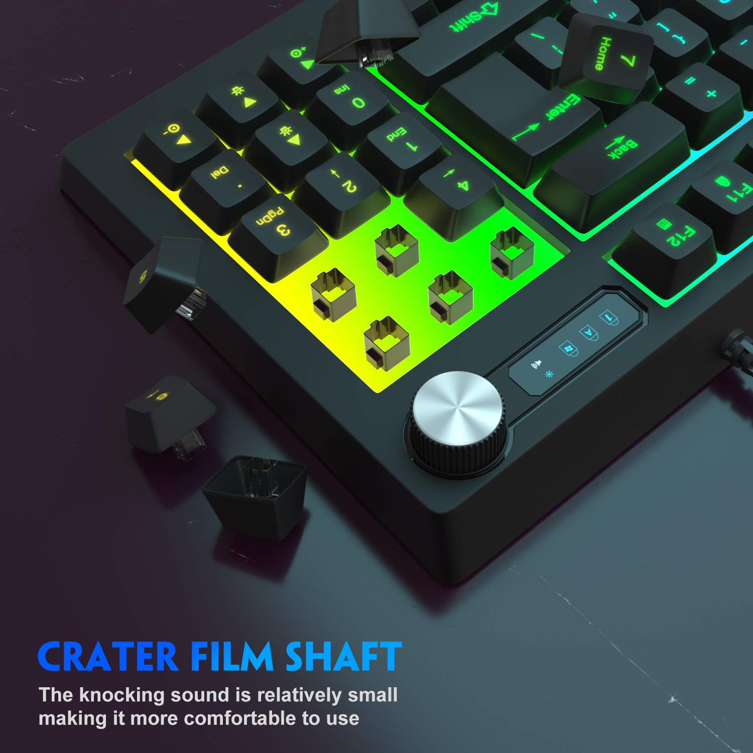MageGee GT698 TKL Gaming Keyboard, 89 Keys RGB Rainbow Backlit Computer Keyboard, Anti-Ghosting USB Wired Gaming Keyboard for Windows Gaming PC Laptop