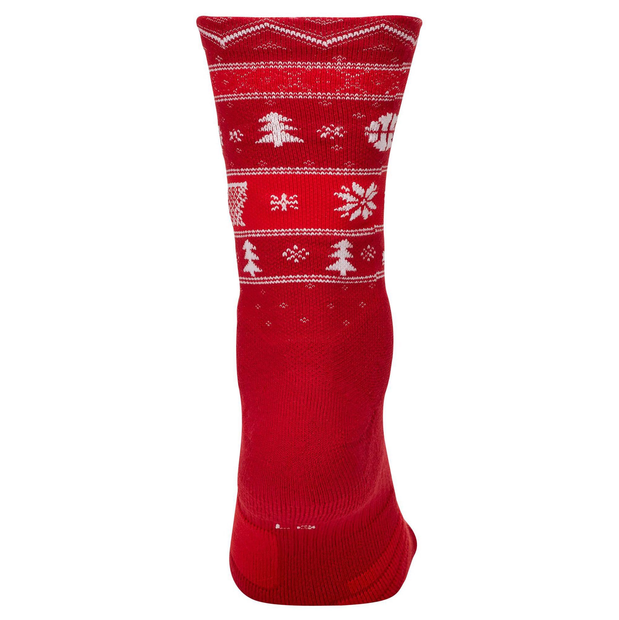 Nike Elite Basketball Crew Christmas Socks edium (Fits en Size 6-8, Women 6-10) Red/White SX7866-687