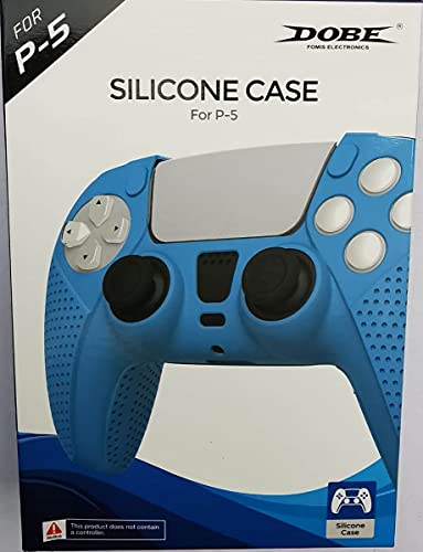 PS5 Silicone Skin Case Accessory for PS5 DualSense Controller, PS5 Controller Skin x 1, MULTIPLE Colours Available in Black/Red/Blue (Blue)