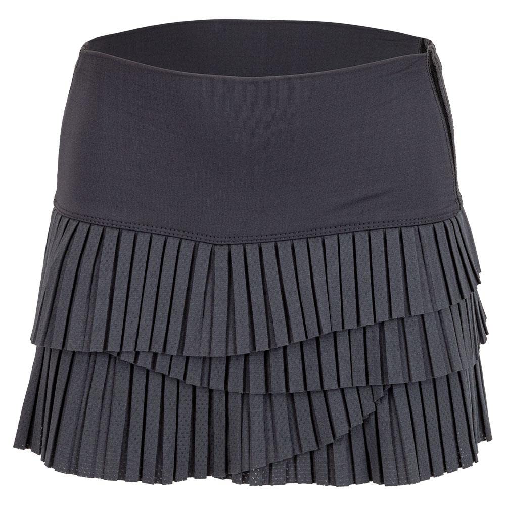 Lucky In Love BMS Hi Pleat Scallop Skirt - Charcoal
