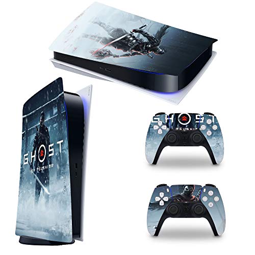 Playstation 5 Digital Edition Skin Set – Tsushima - HD Printing Vinyl Skin Cover Protective for PS5 Digital Edition Console and 2 PS5 Digital Edition Controller
