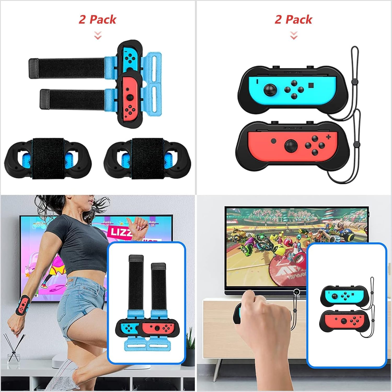 Switch Sports Accessories Bundle - 10 in 1 Family Bundle switch accessory