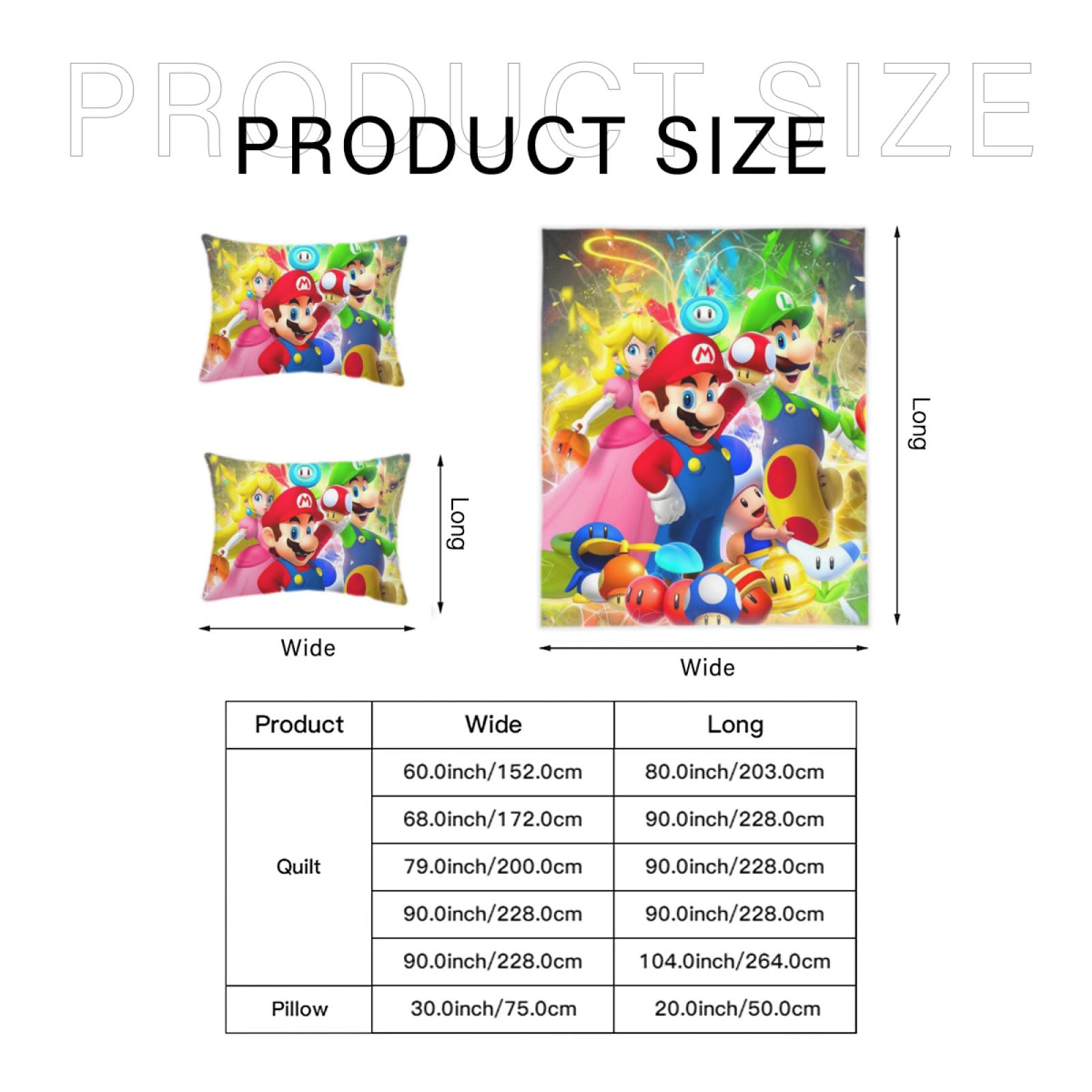 Mario Duvet Cover Set Lovely Bedding Multiple Bed Sets 3pcs Quilt Covers/Sheets/King Size (Twin-3pcs)