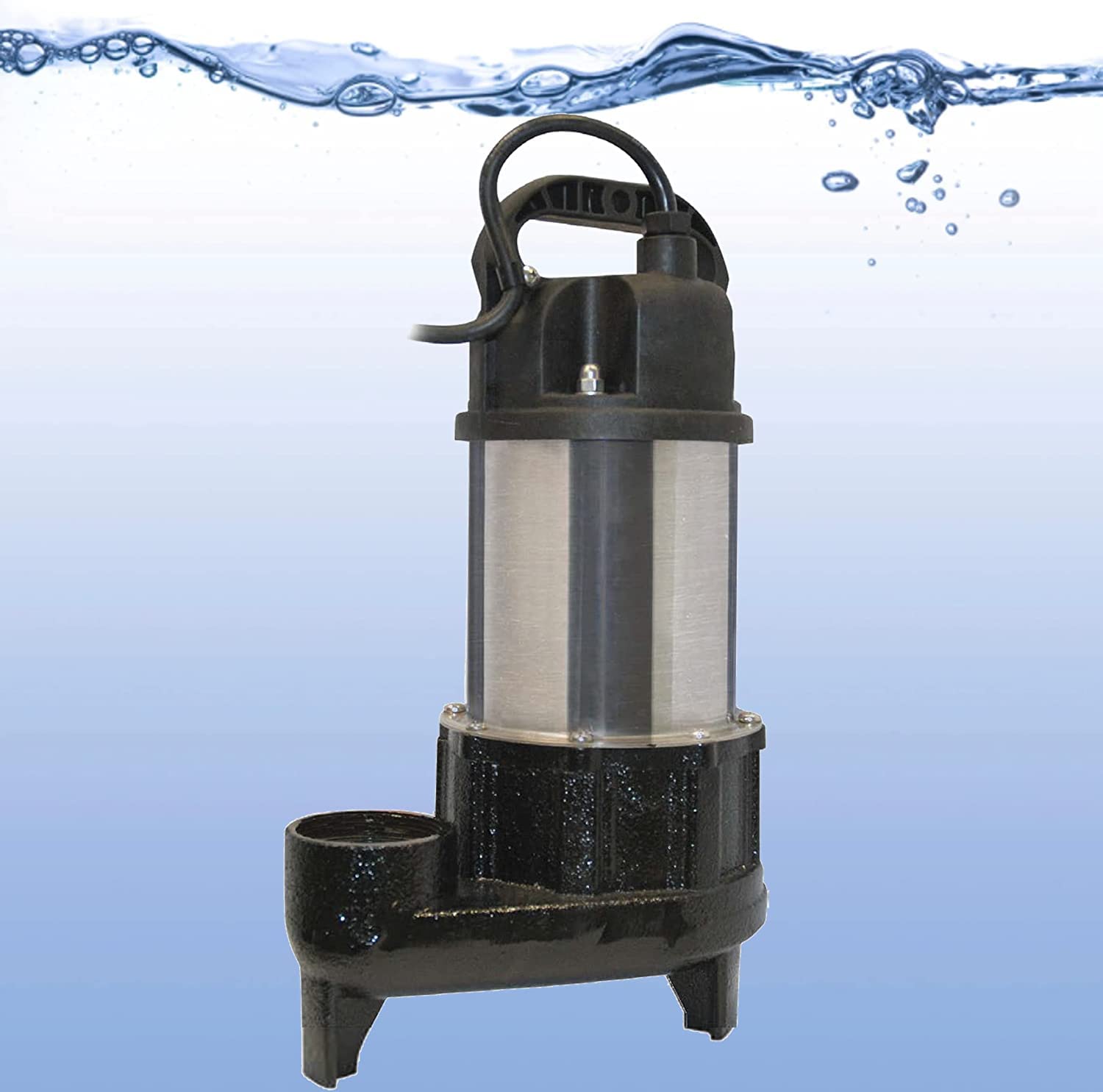 Little Giant WGFP-50 115 Volt, 4280 GPH Stainless Steel and Cast Iron Water Feature Pump with 19-Ft. Cord, Black, 566068
