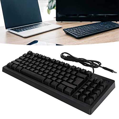 wendeekun Mechanical Gaming Keyboard, 89 Keys RGB Backlight Wired Keyboard, Ergonomic Water-Resistant Computer PC Keyboard, Quiet Silent USB Membrane Keyboard for Desktop, Computer (Black)