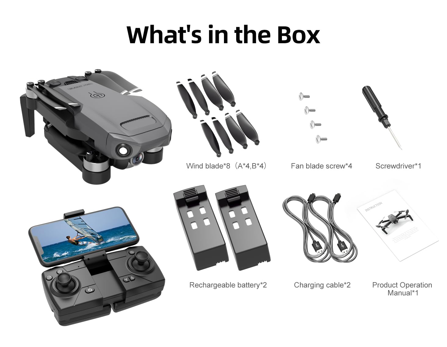 LMRC LM12 Drones with Camera for Adults 4k, GPS Auto Return, 40 Mins Flight, 5G Live Transmission, Foldable FPV Drones with Brushless Motor, Beginner Mode, Follow Me, Circle Fly, Waypoint, 2 Batteries