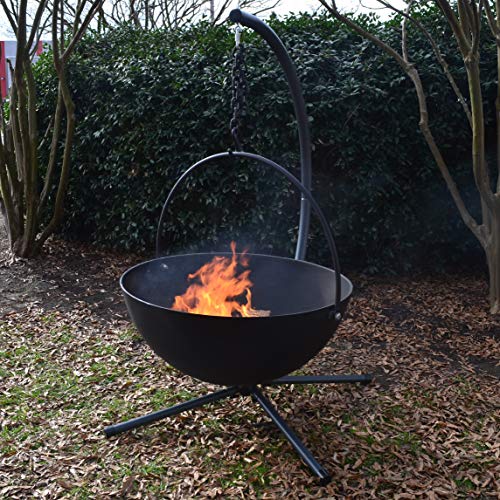 TITAN GREAT OUTDOORS Cauldron Stand 77†Heavy Duty with Chain