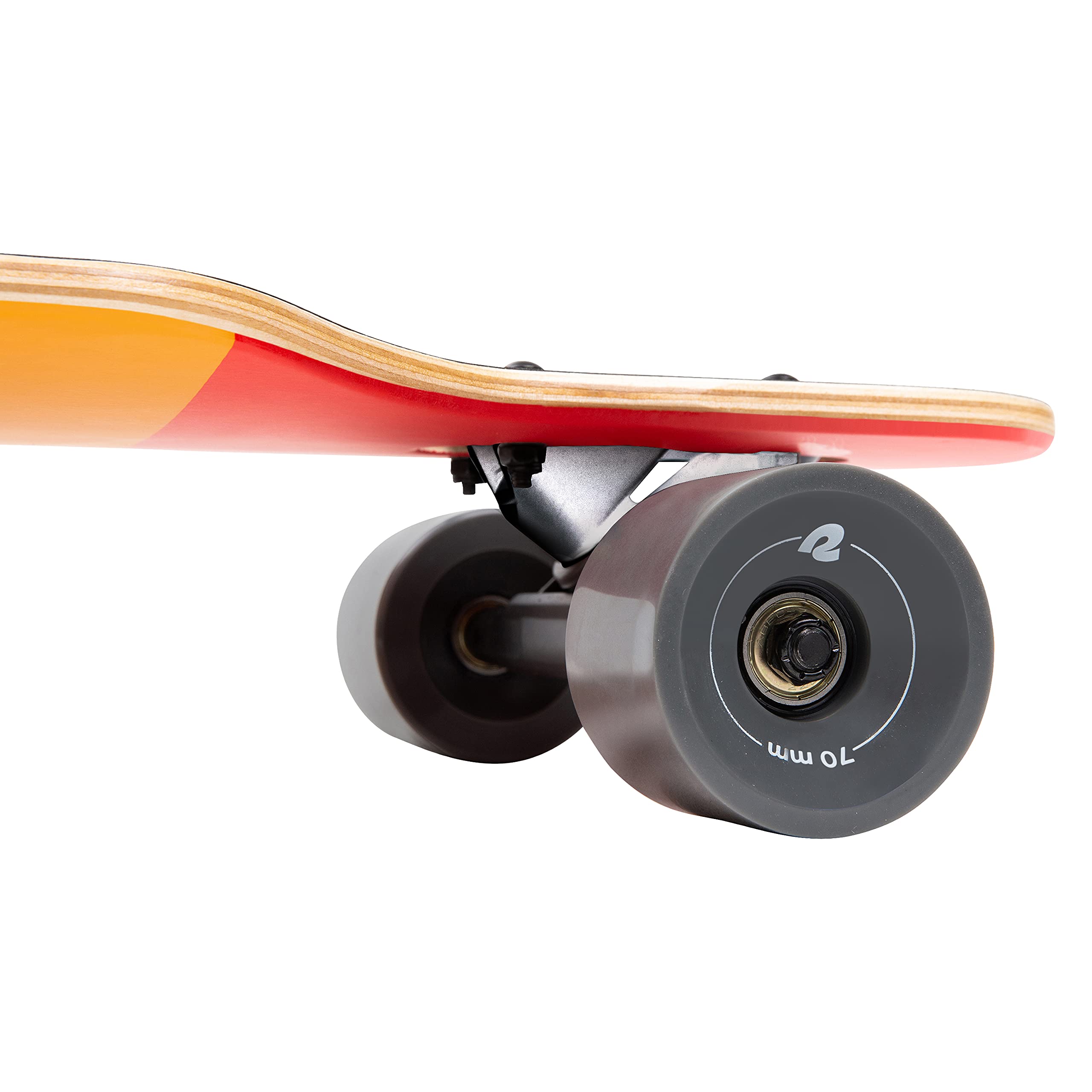 Retrospec Rift 41'' Drop Through Longboard, Canadian Maple, Beginner, 70mm Polyurethane Wheels, 220lbs Capacity, Dark Tropics