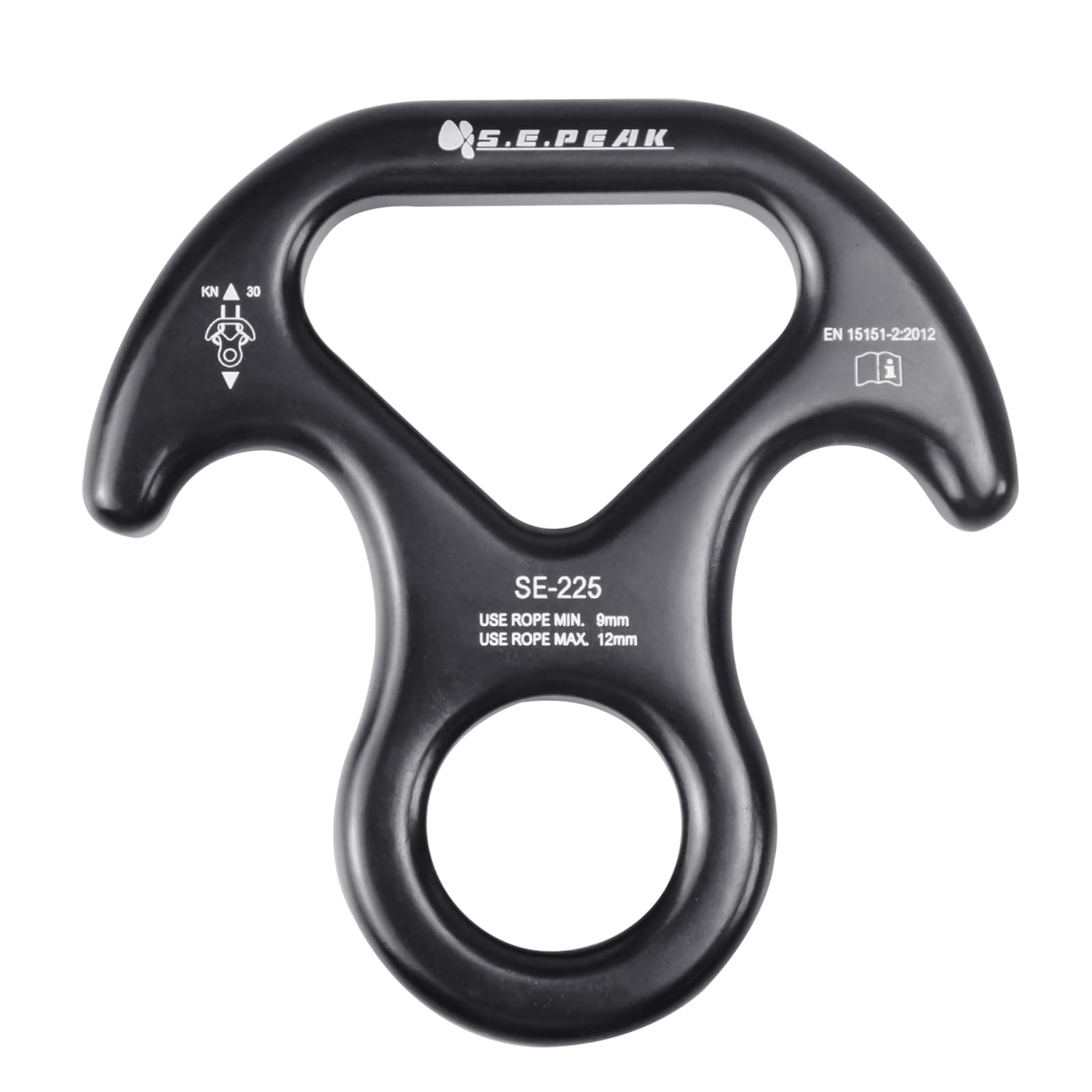 S.E.PEAK 35kN Rescue Figure 8 Descender Climbing Gear Downhill Equipment Rigging Plate Rappeling Device for Rock Climbing/Aluminum Alloy,Red