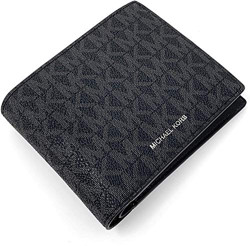 Michael Kors Men's Cooper Billfold with Pocket Wallet Signature (Black)