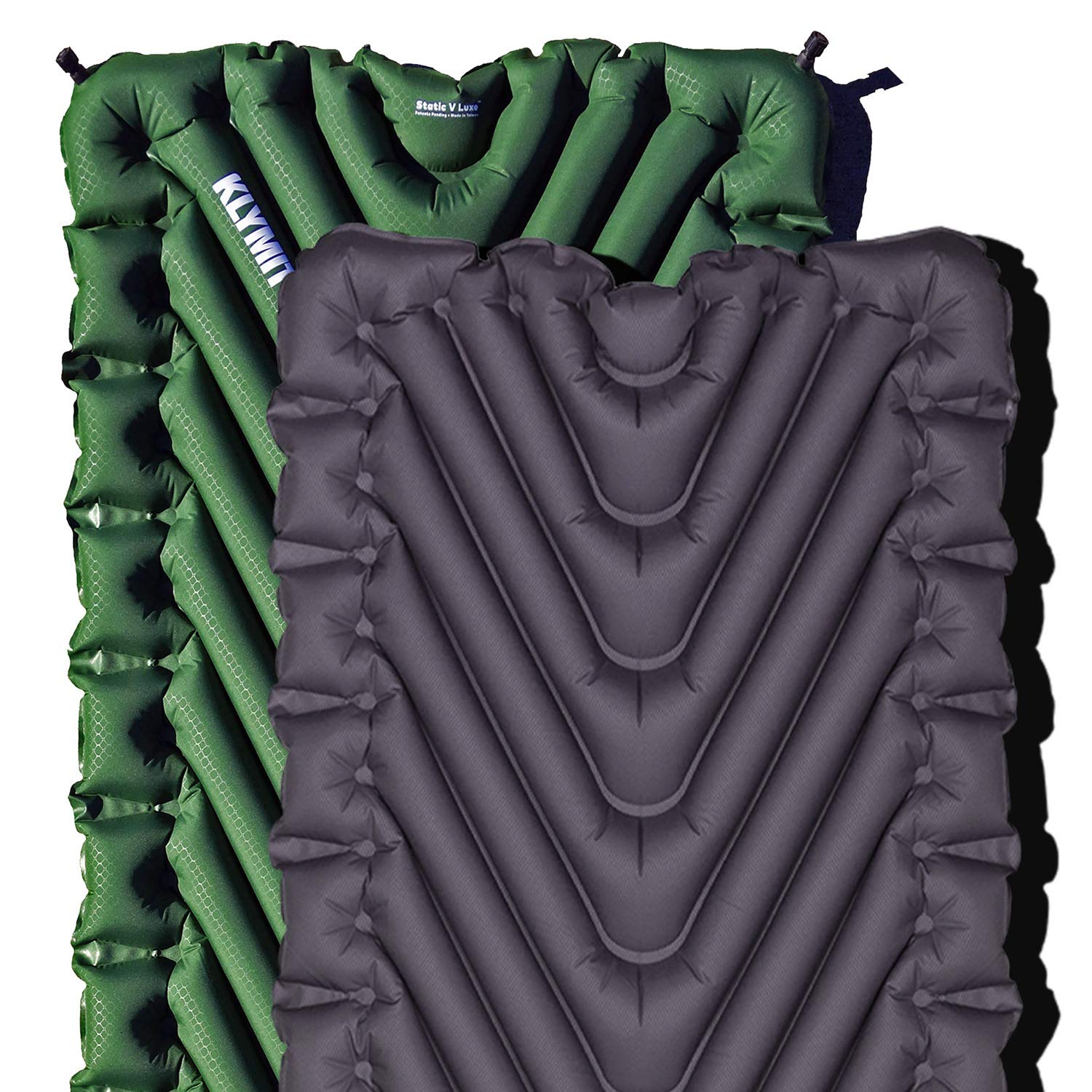 Klymit Static V Luxe Sleeping Pad for Camping, Hiking, and Backpacking, Forest Green (Gear Aid)