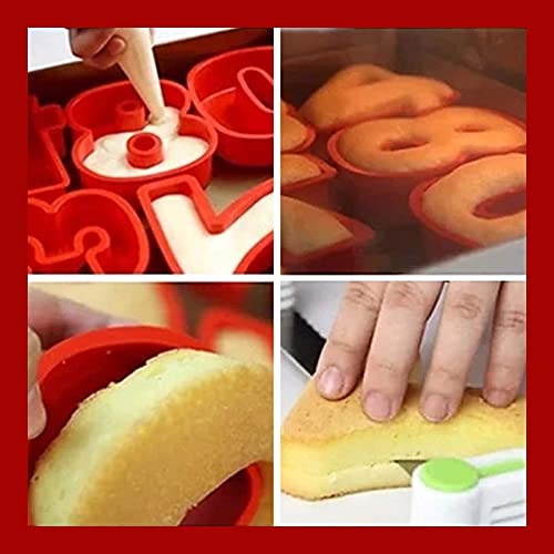snow keychain 10 Inch 9 pieces Number Cake Molds,Large Size Number Moulds Baking Forms,3D Silicone 0-9 Number Mold Cake Pan,for Birthday and Wedding Anniversary