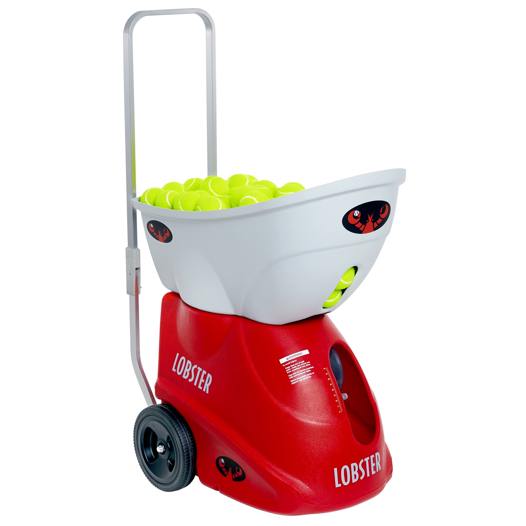 Lobster Sports – Elite Two Tennis Ball Machine with Elite 10-Function Remote Control – Triple Oscillation – Lightweight – 4- to 8-Hour Battery Life – 50 Degree Lobs – Optional Accessories