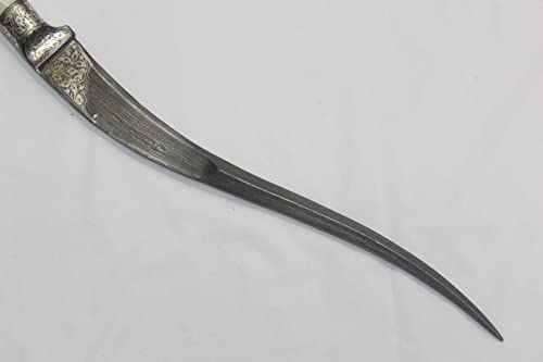 Rajasthan Gems Armor Cracker Dagger Knife Damascus Steel Blade Mother of Pearl Chip Handle B276