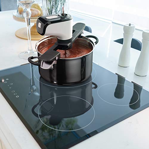 SAKI Automatic Pot Stirrer for Cooking, with 2 speeds, Adjustable, Hands Free, BPA free, Cordless and Rechargeable (2021 Updated Battery)