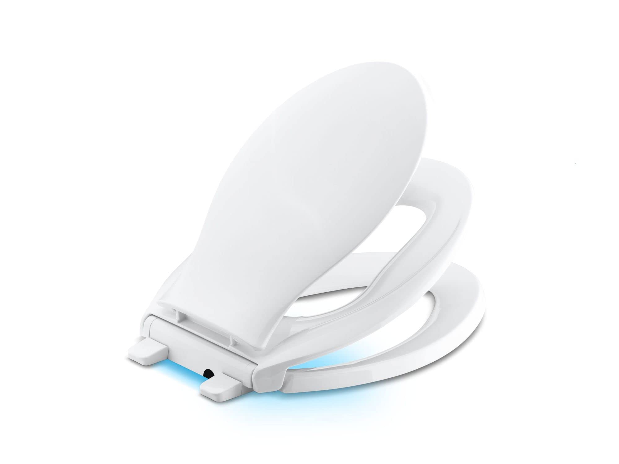 KOHLER K-2599-0 Transitions Nightlight Quiet-Close with Grip-Tight Toilet Seat, White