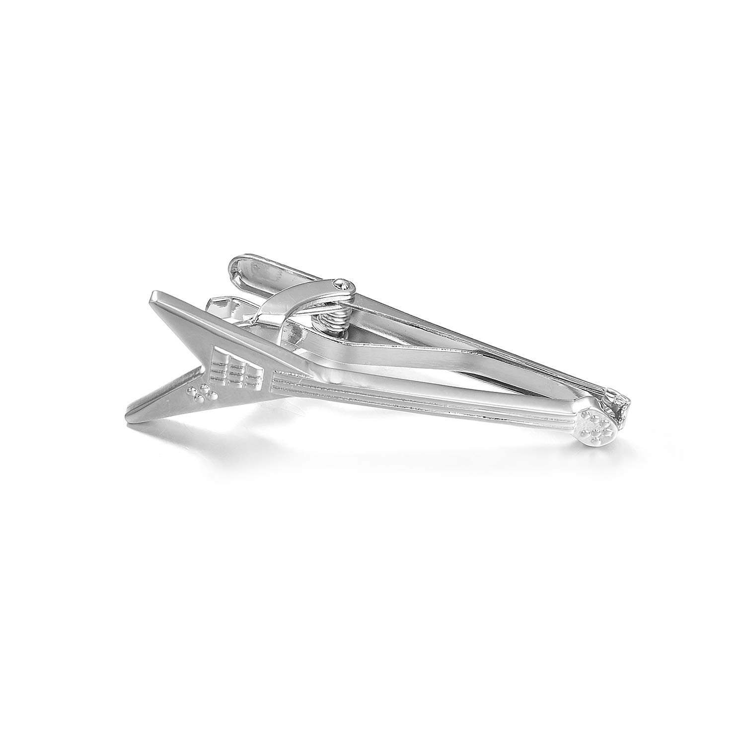 RunootPR Fish Tie Clip for Men Unique 2.4" Black Shark Tie Bar Personalized Fathers Day Birthday Jewelry Gift