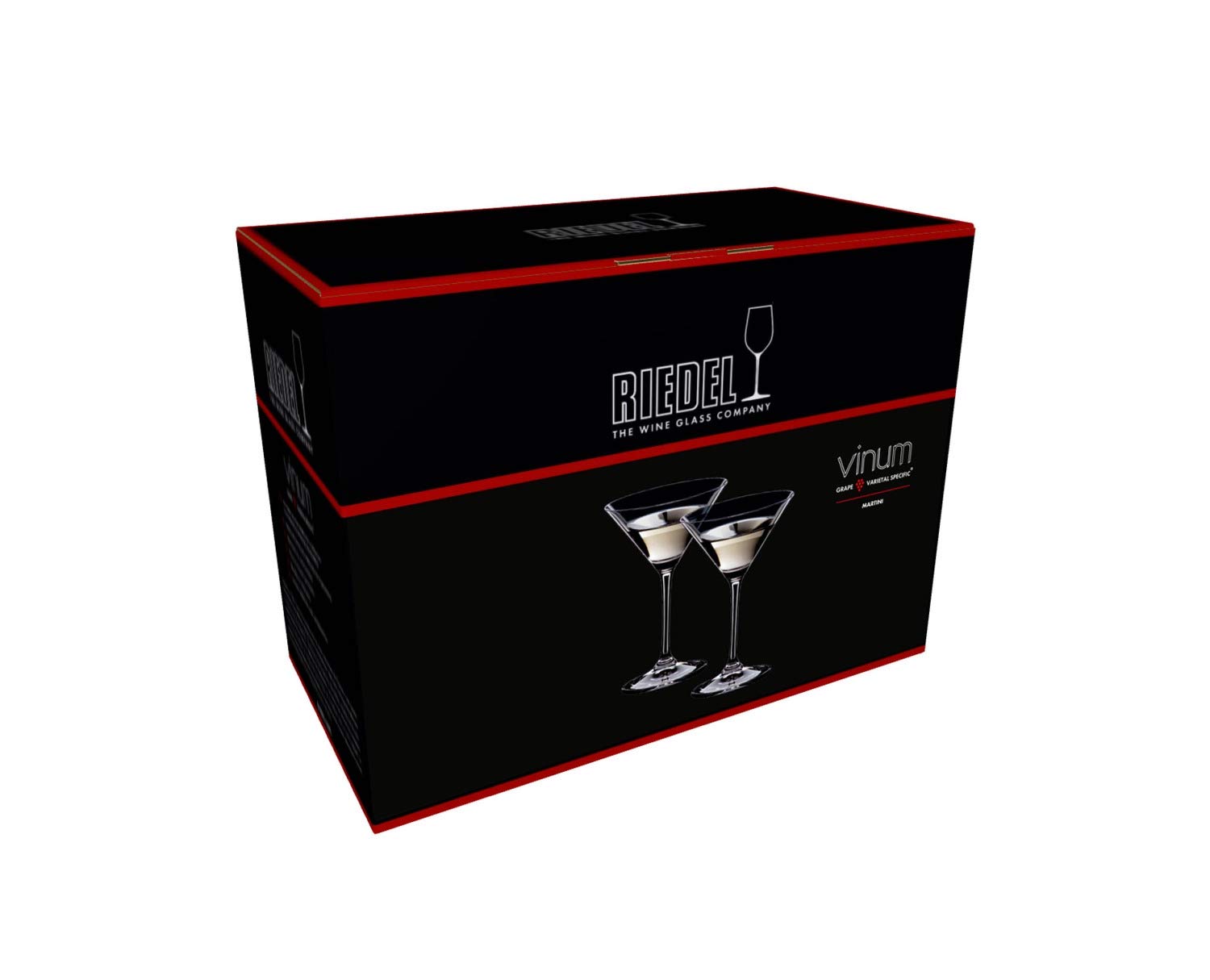 Riedel Personalized Vinum Martini Glass Pair, Set of 2 Custom Engraved Crystal Martini Glasses for Martinis, Cosmos, Margaritas, Cocktails, Home Bar Accessories